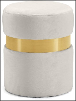 Cream Velvet Stool – Illusions Rentals